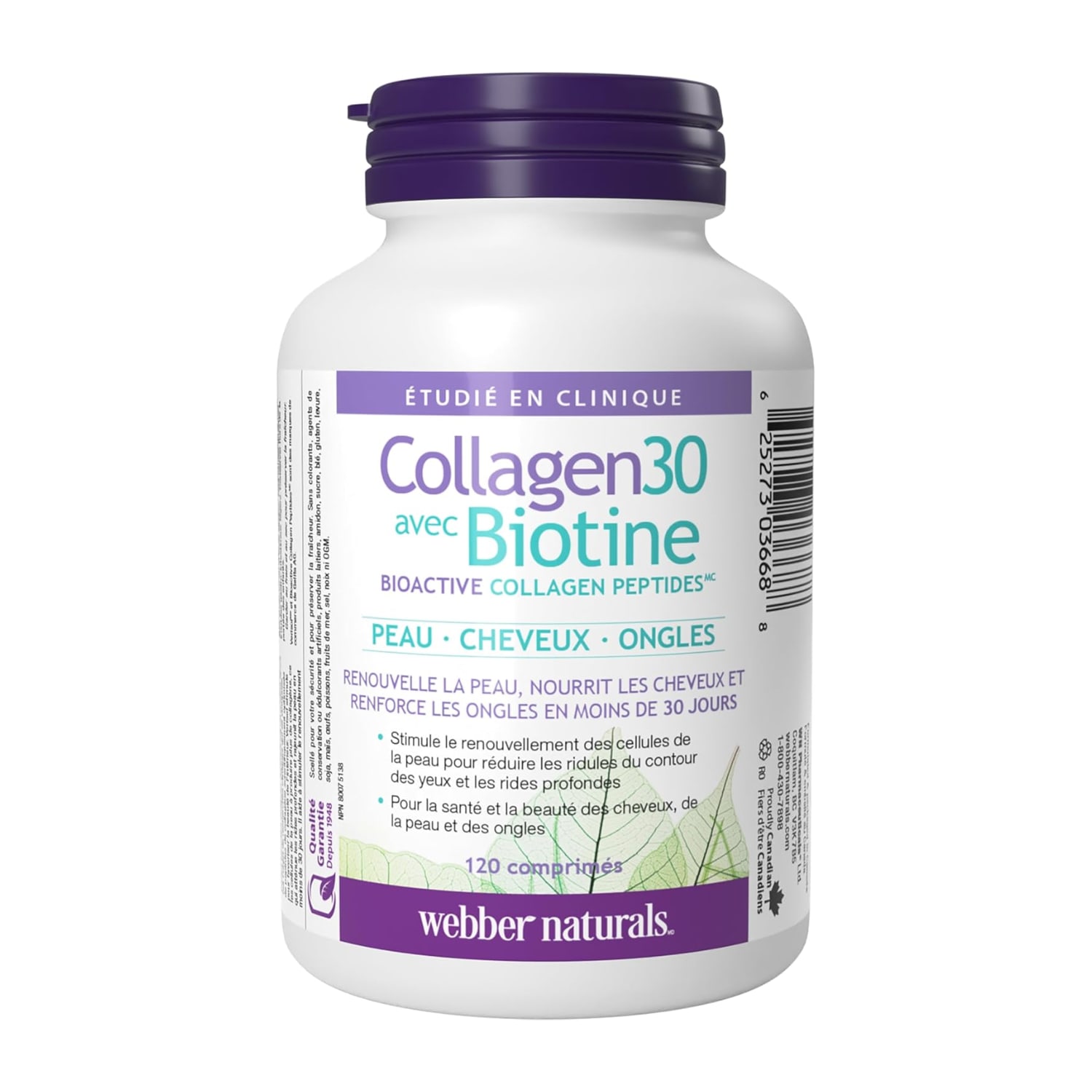 Webber Naturals Collagen30 with Biotin Bioactive Collagen Peptides 12 ...